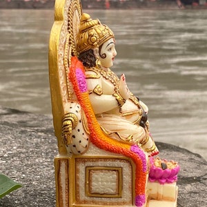 Lord Kuber Statue, 18 Cm Hand Painted Cultured Marble Kuvera Statue ...