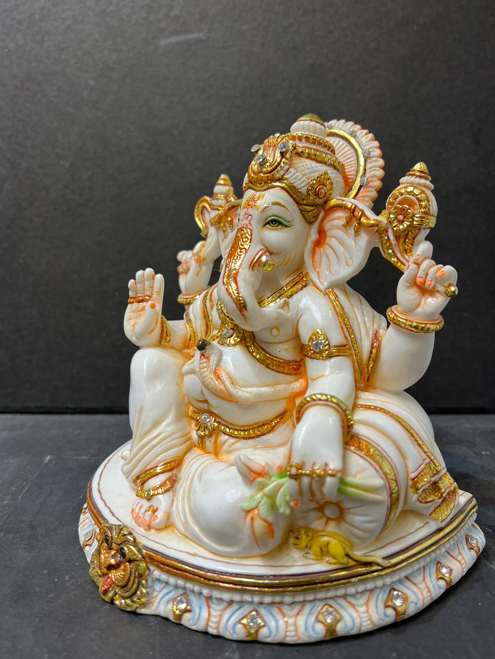 Lord Ganesh Statue in Culture Marble Majestic Lord Ganesha - Etsy
