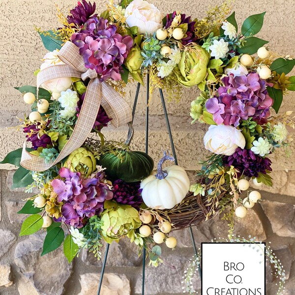Purple Fall Wreath - Etsy