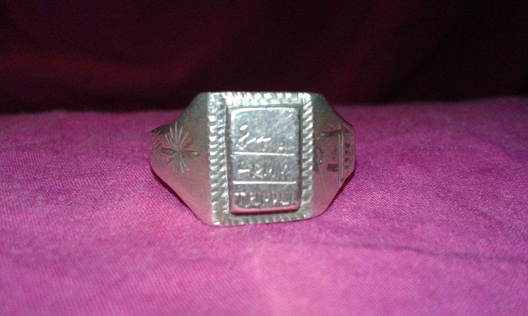 WW2 8th Army Brigade Solid .800 Silver + 9ct Gold Womens Ring Hand ...