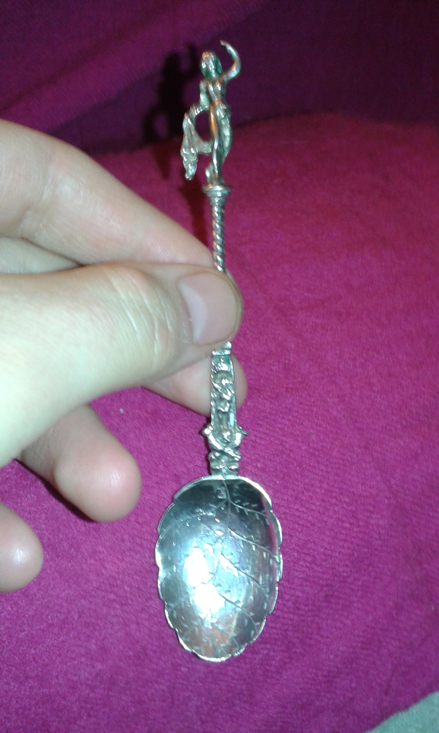 Antique Victorian to Art Nouveau Dancing Woman Finial Solid Sterling ...