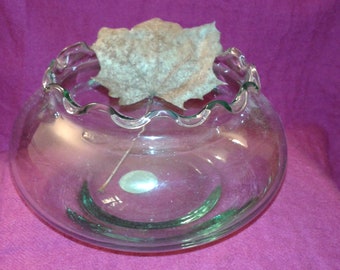 Wavy Rim Glass Vase - Etsy