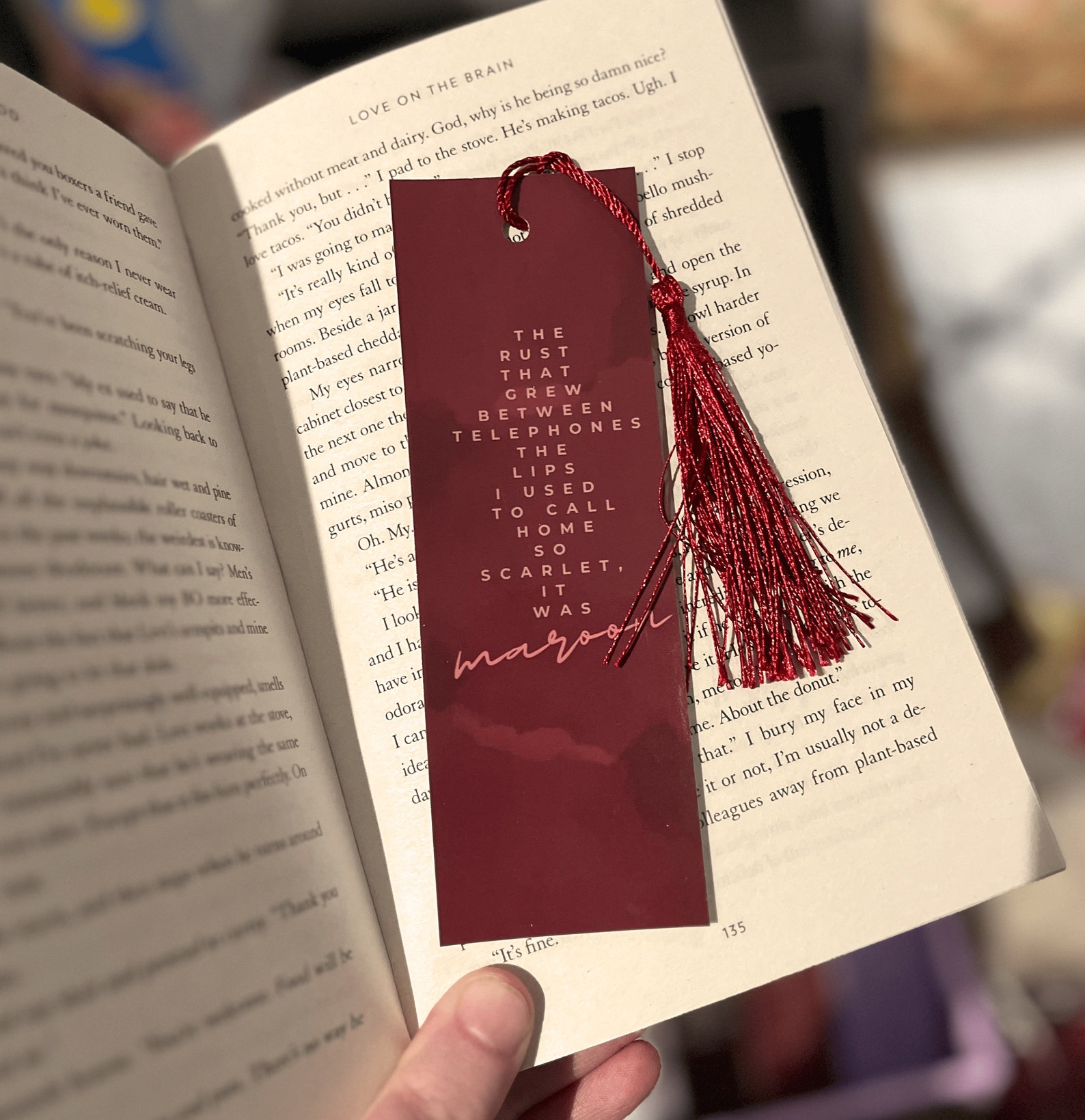 Maroon, Fan Inspired, Midnights Lyrics, Merch Bookmark, Tassel Bookmark ...