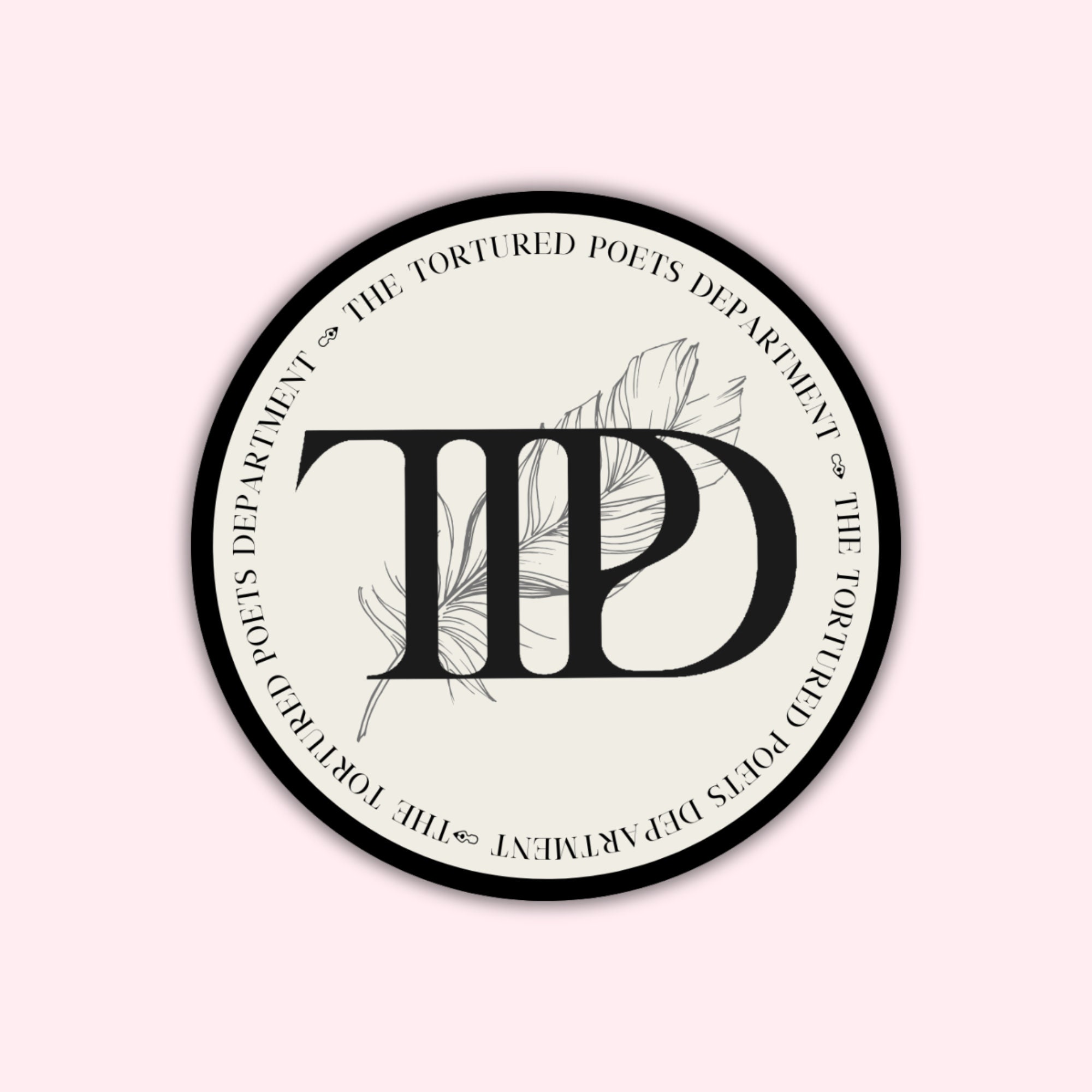 TTPD Logo Vinyl Sticker Taylor Swift Round Laptop Sticker, the Tortured ...