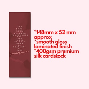 Maroon, Fan Inspired, Midnights Lyrics, Merch Bookmark, Tassel Bookmark ...