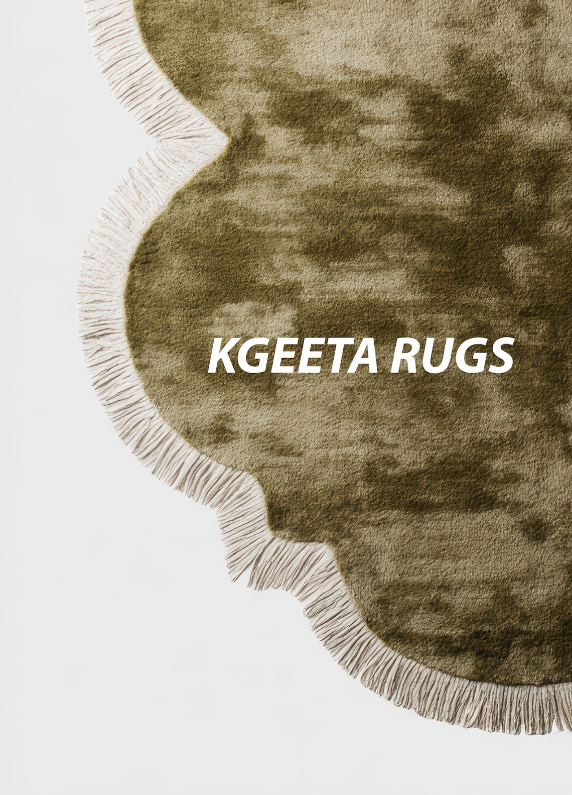 Handmade Boho Velvet Area Rug: Abstract Fringe, Modern Decor (6x6) - Etsy