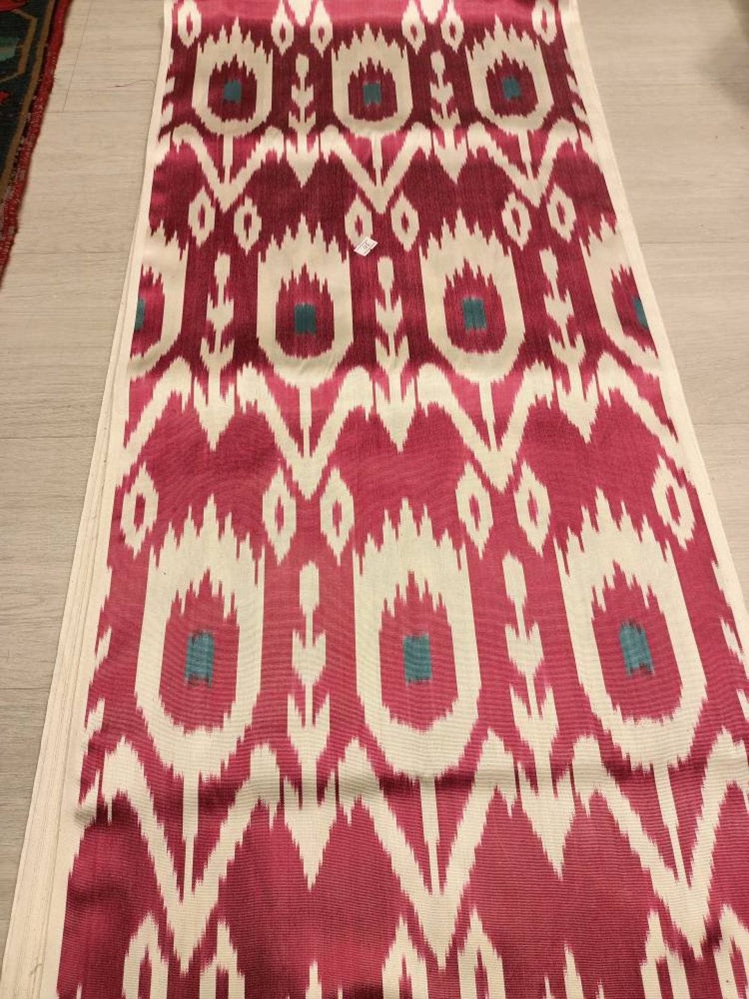 Handwoven Silk Ikat Fabric – Authentic Uzbek Ikat Textile – Traditional ...