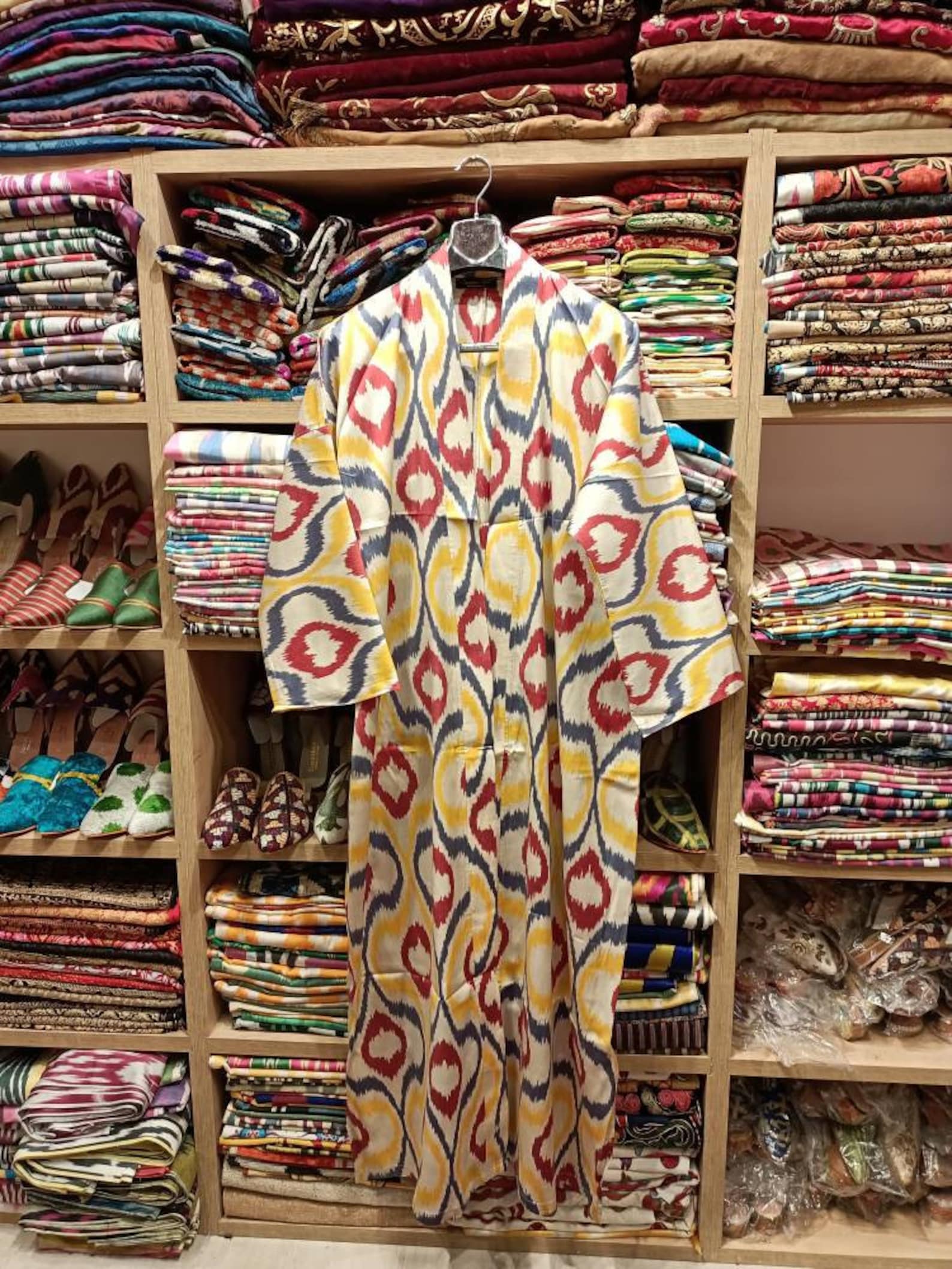 Uzbek Silk Ikat Kimono Boho Textiles Handwoven by Loom - Etsy