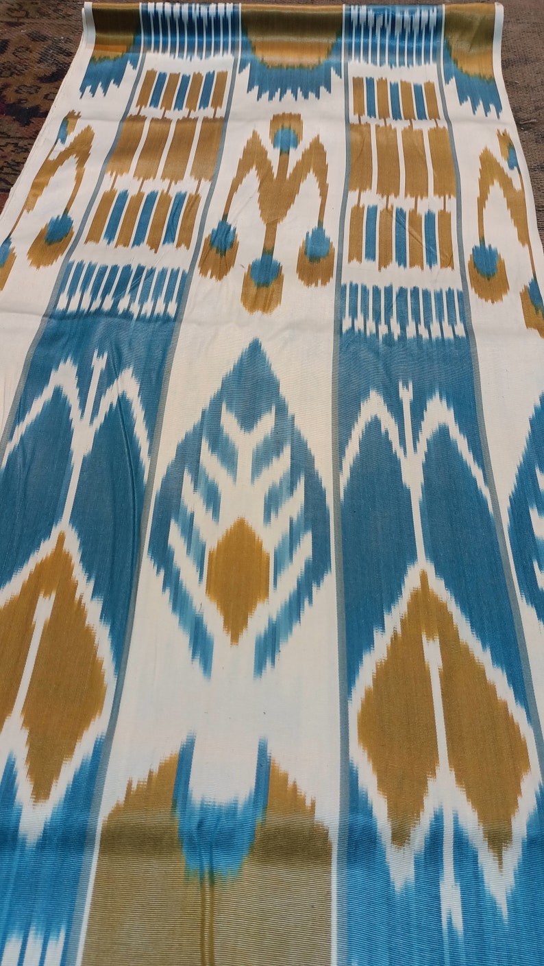 Multi Color Silk Ikat Fabric /velvet Ikat/ikat Mules/silk Uzbek Fabric ...