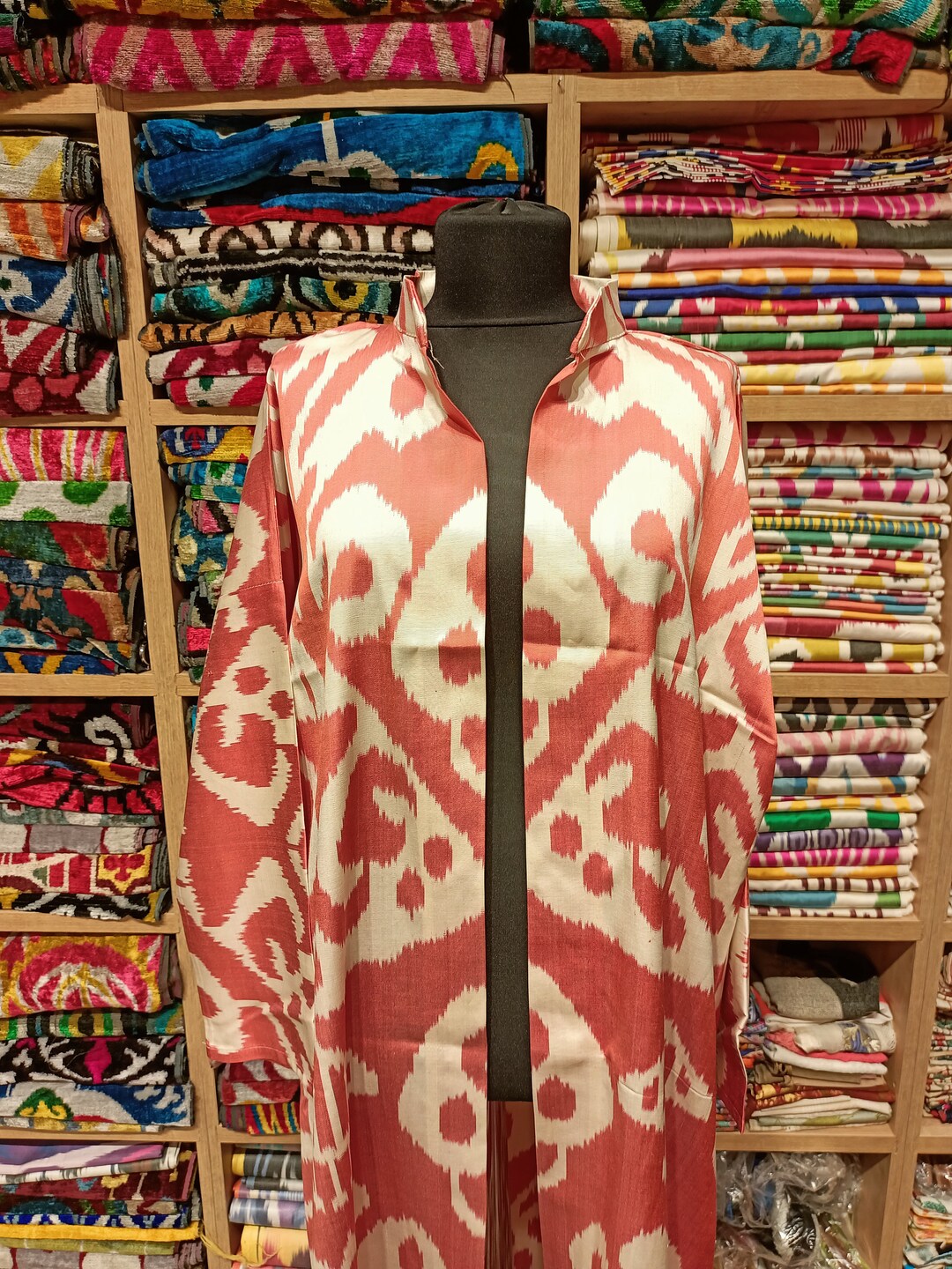 Uzbek Silk Ikat Kimono Boho Textiles Handwoven by Loom - Etsy