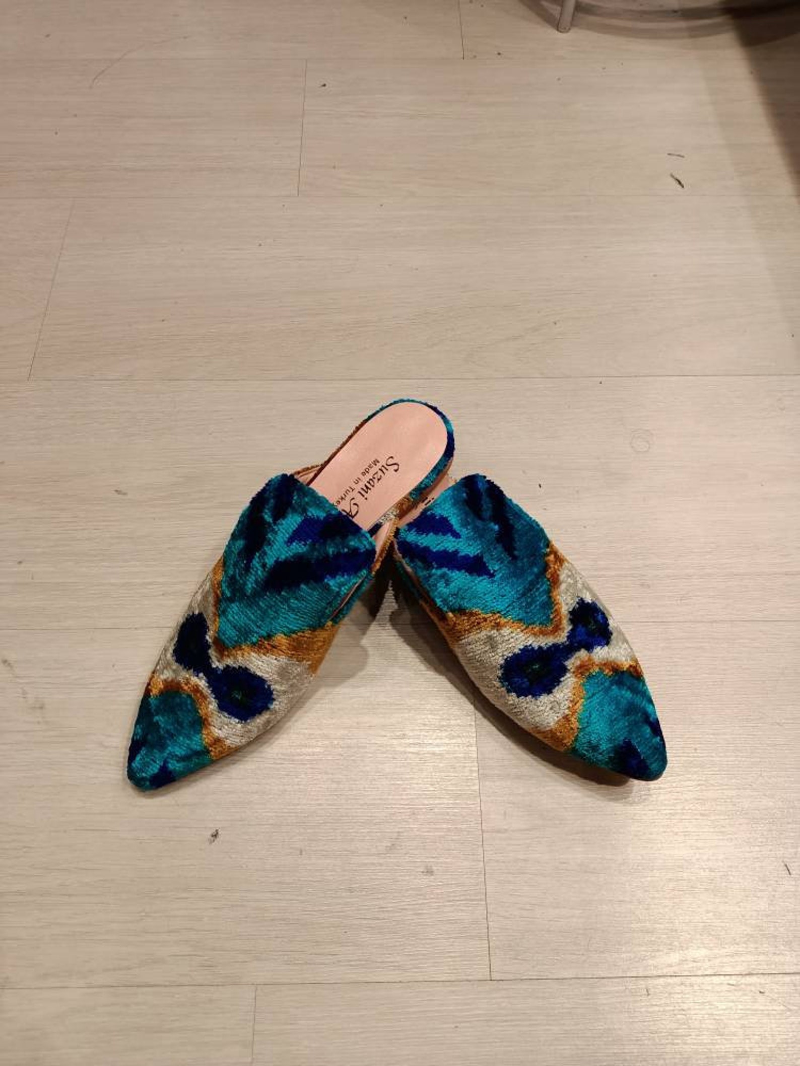 Silk Ikat Slippers and Velvet Ikat Silippers Are Handmade - Etsy