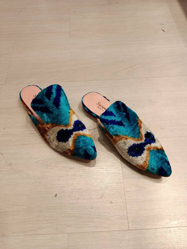 Silk Ikat Slippers and Velvet Ikat Silippers Are Handmade - Etsy
