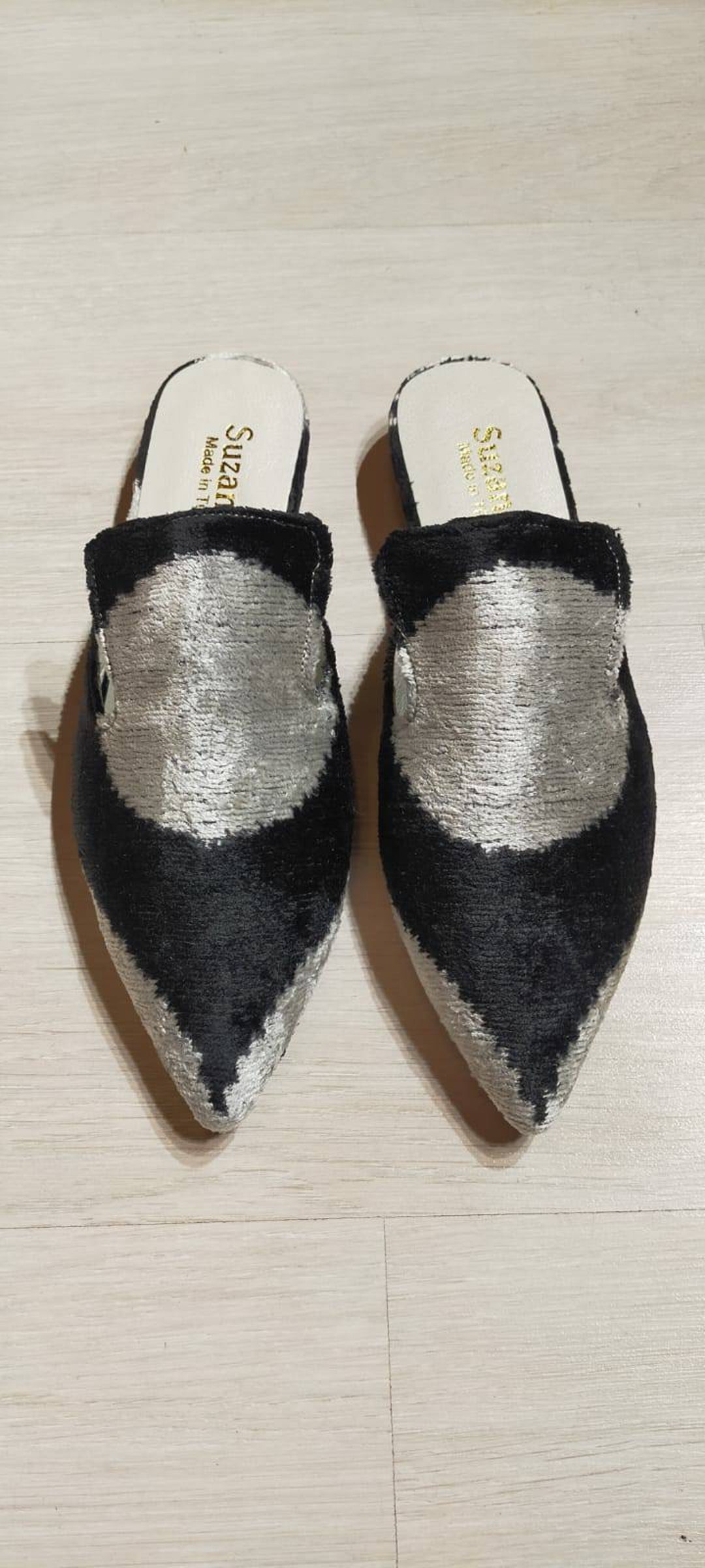 Handmade Ikat Silk Mules-vibrant Multicolor Design,comfortable Slip-on ...