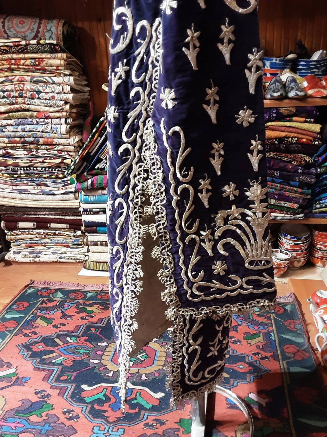 Antique Ottoman Sirma Bindalli Uc Etek Fashion Velvet Gold Sırma ...