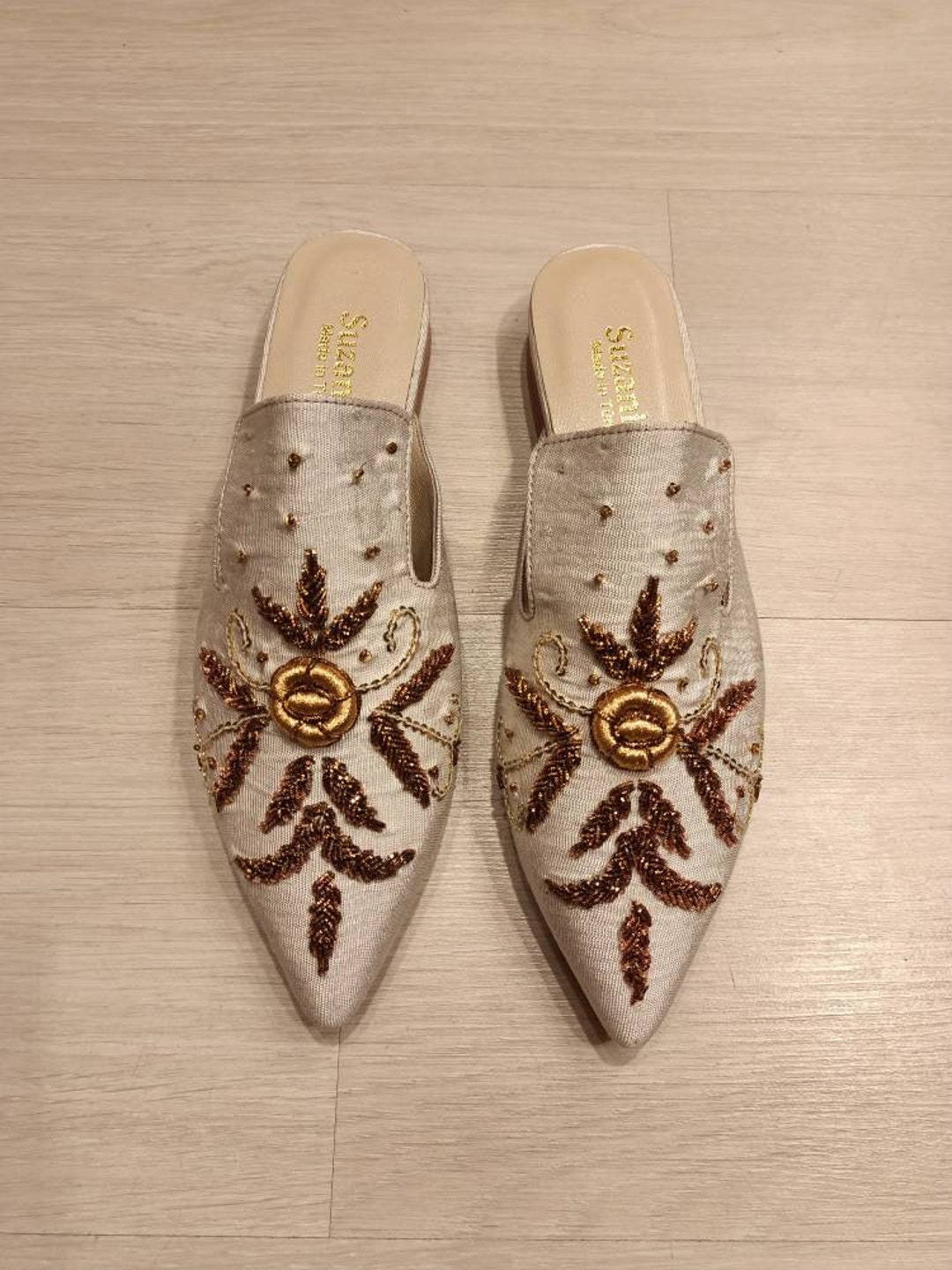 Handmade Ikat Silk Mules-vibrant Multicolor Design,comfortable Slip-on ...