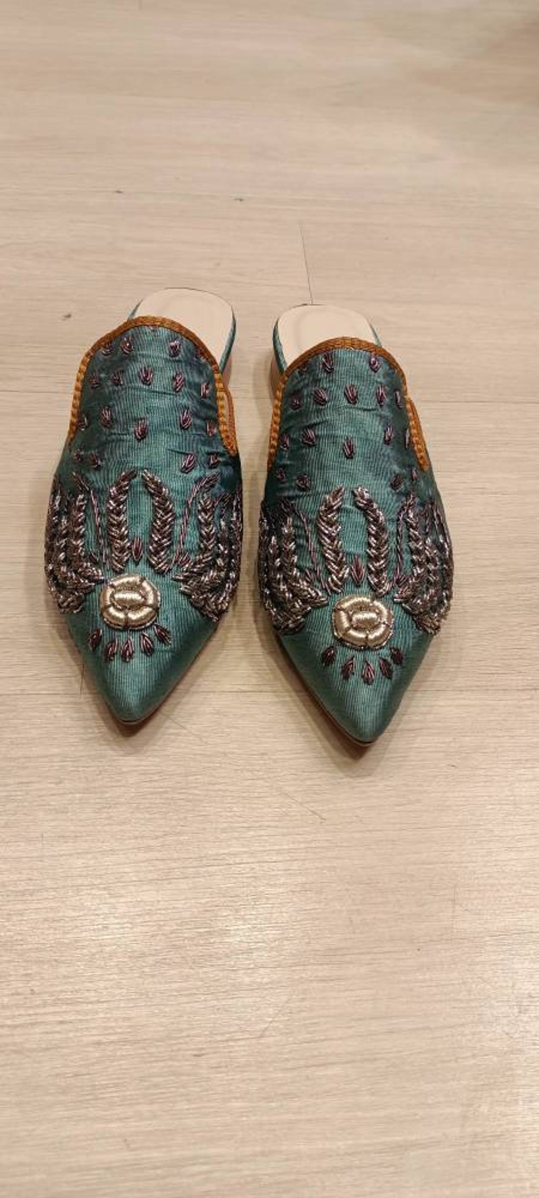Handmade Ikat Silk Mules-vibrant Multicolor Design,comfortable Slip-on ...