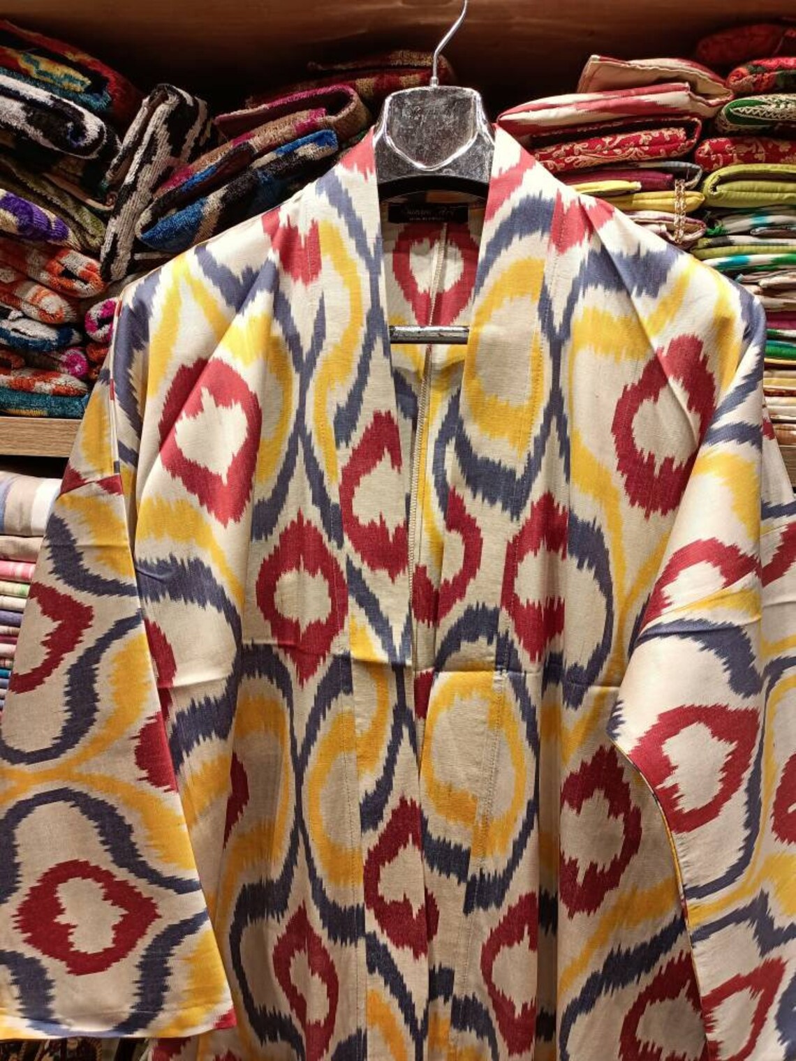 Uzbek Silk Ikat Kimono Boho Textiles Handwoven by Loom - Etsy