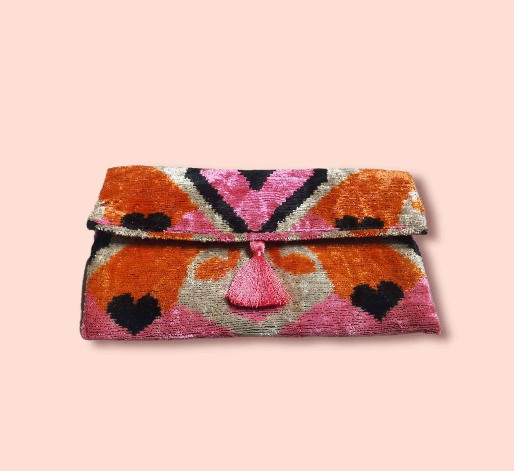 Silk İkat Clutch Bag Velvet İkat Bag Handbag İkat Bag Silk Velvet İkat ...