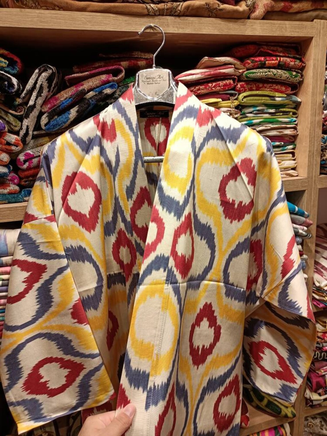 Uzbek Silk Ikat Kimono Boho Textiles Handwoven by Loom - Etsy