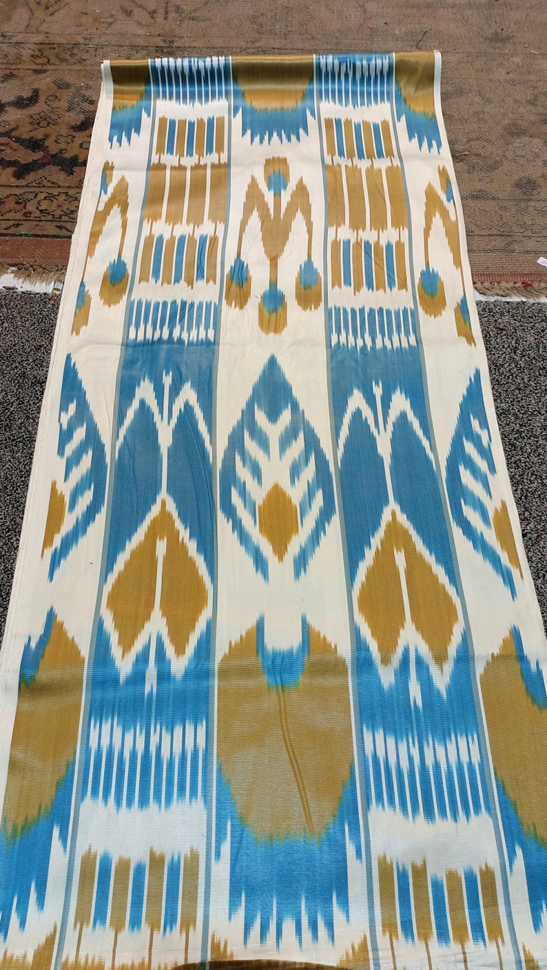 Multi Color Silk Ikat Fabric /velvet Ikat/ikat Mules/silk Uzbek Fabric ...