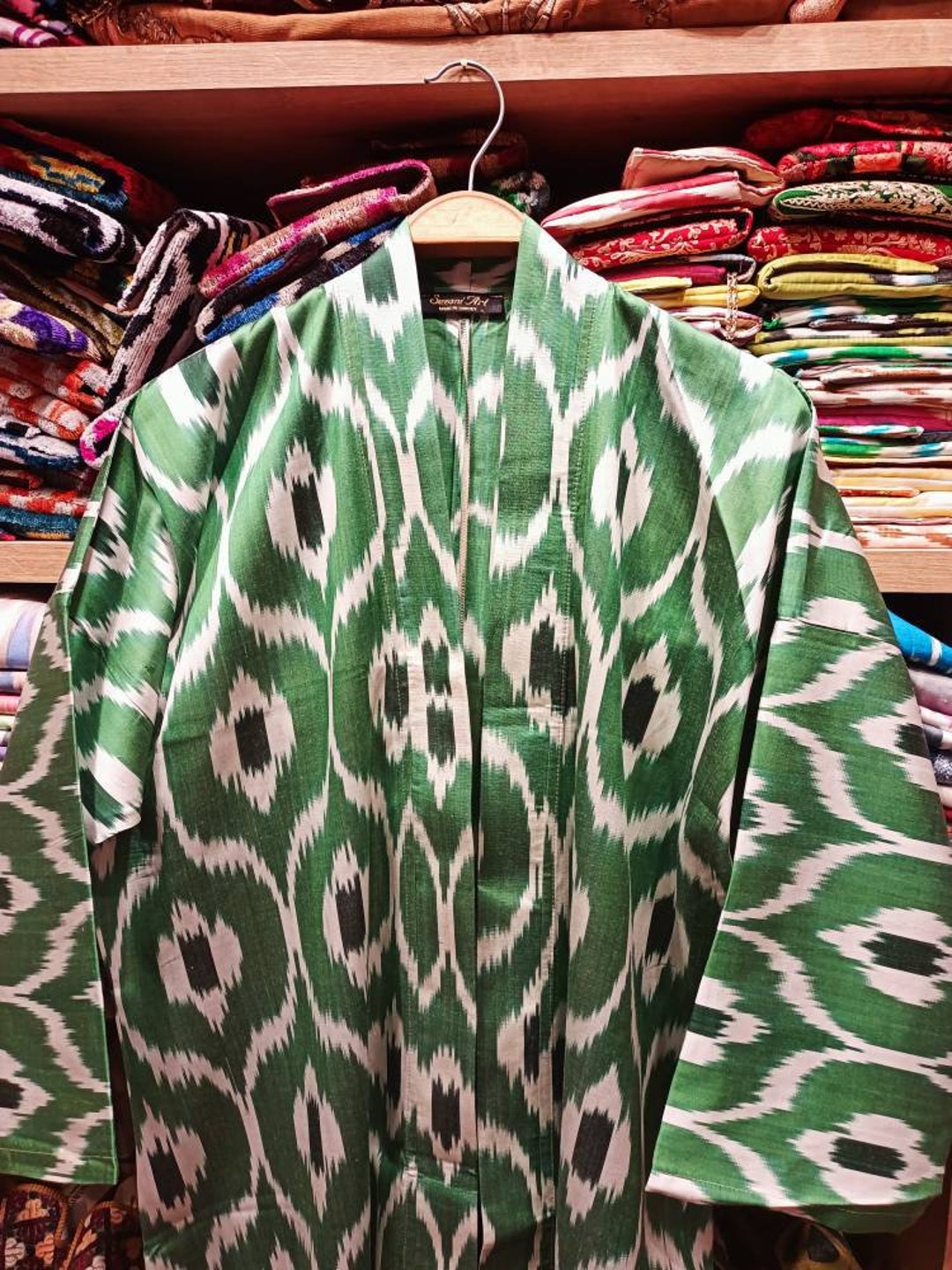 Uzbek Silk Ikat Kimono Boho Textiles Handwoven by Loom - Etsy