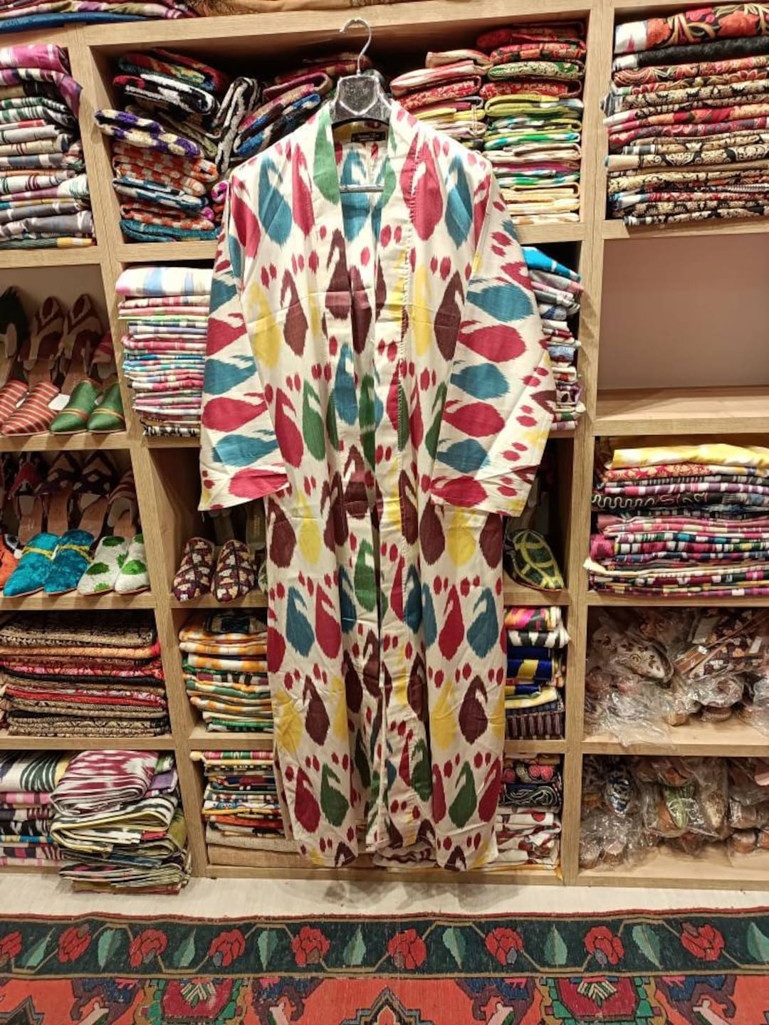 Uzbek Silk Ikat Kimono Boho Textiles Handwoven by Loom - Etsy