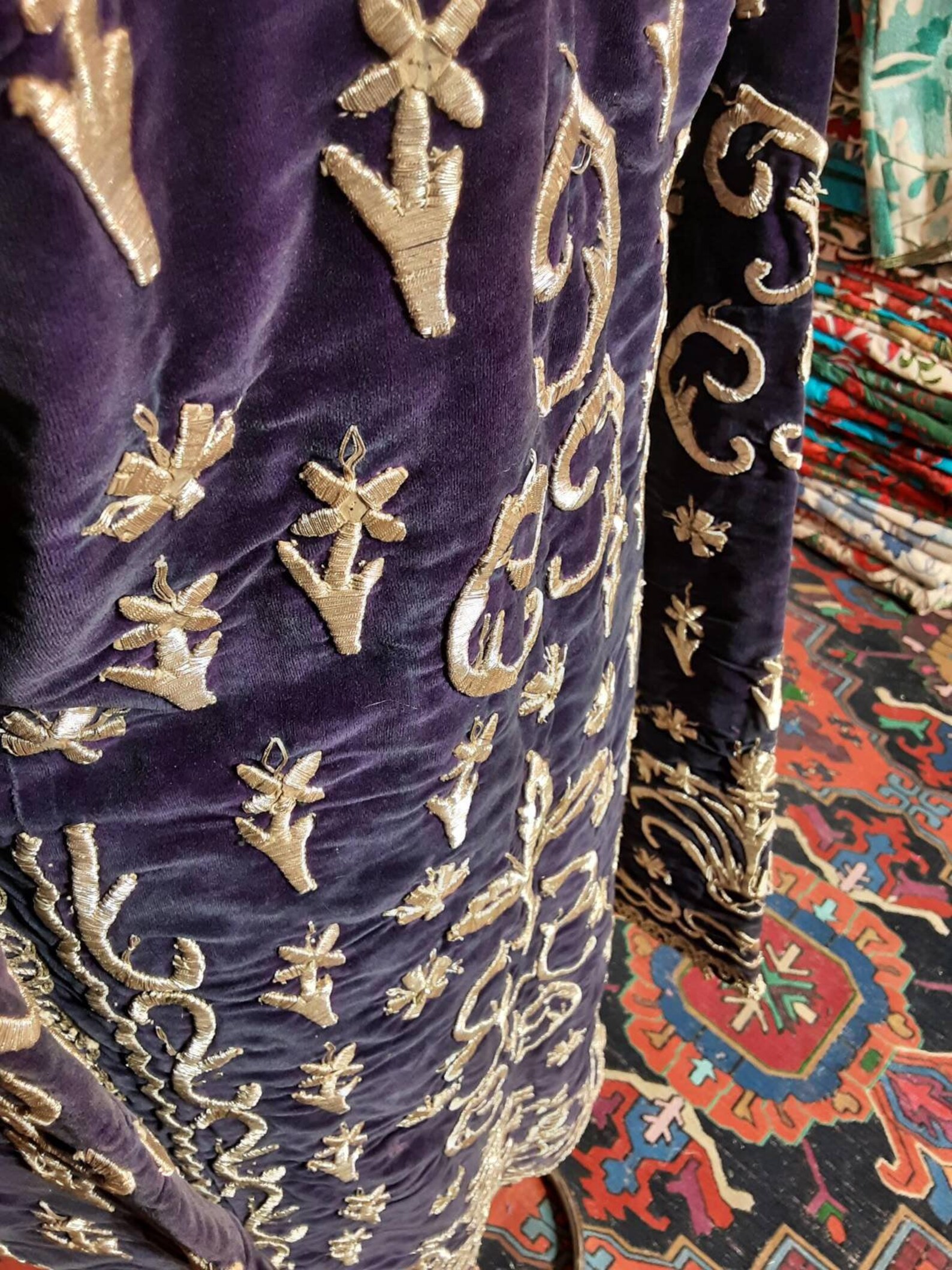 Antique Ottoman Sirma Bindalli Uc Etek Fashion Velvet Gold Sırma ...