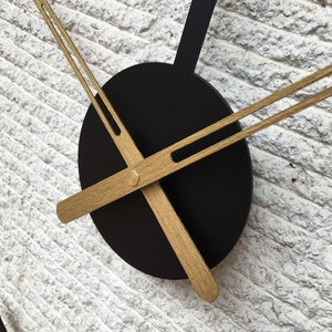 Wall Clock / Black Wall Clock / Minimalist Wall Clock / Design Wall ...