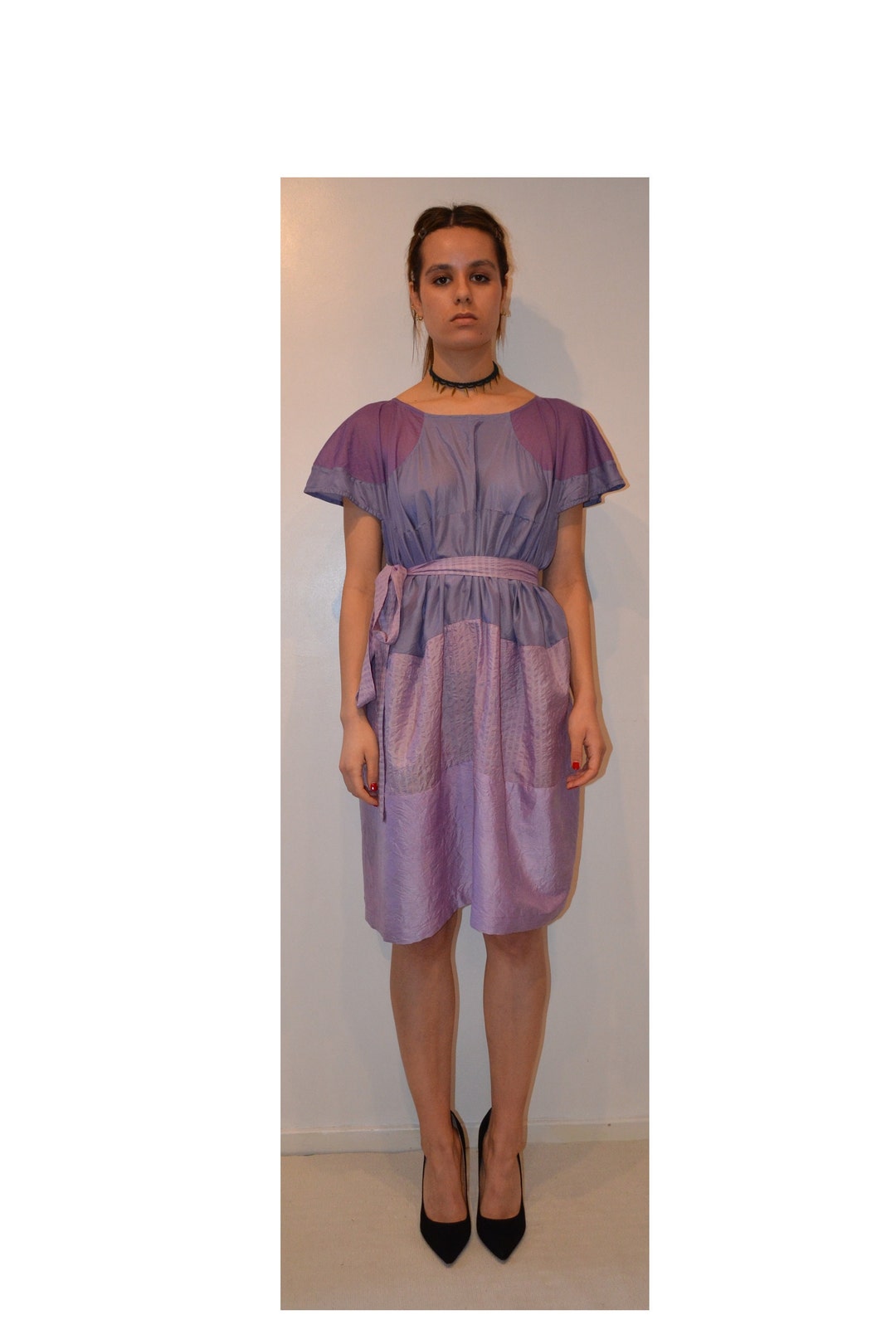 Lilac and Violet Silk Dress - Etsy