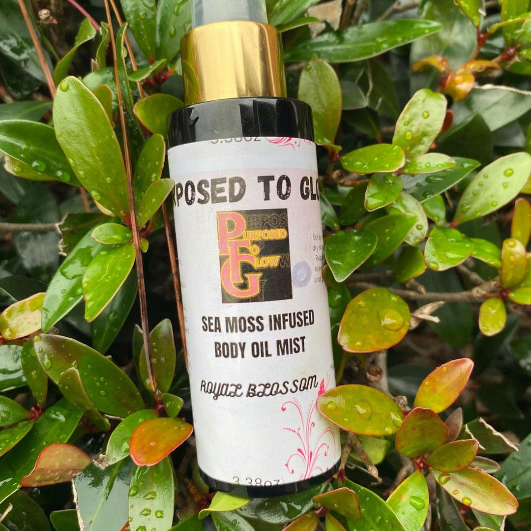 Moisturizing All Natural Body Oil Sea Moss Infused Lubricating Skin ...