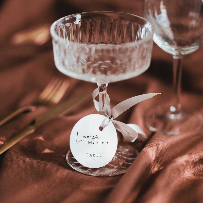 Champagne Place Card - Etsy