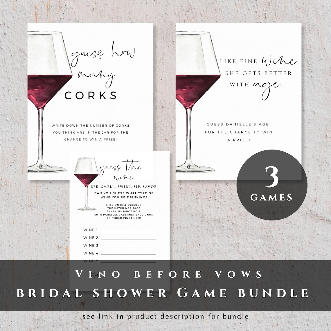 Modern Minimalist Guess How Many Corks Bridal Shower Game Sign Template ...