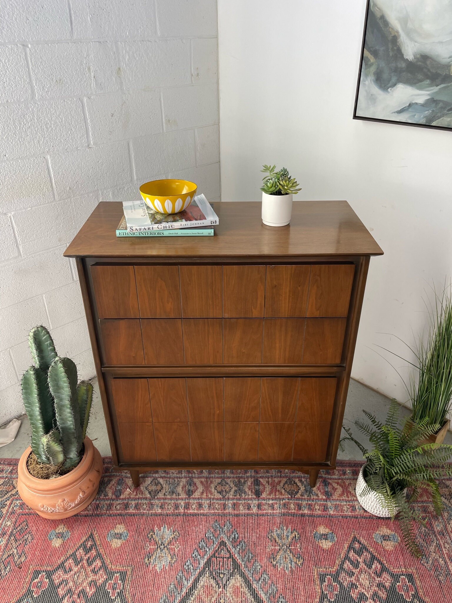 Sleek Mid-century Modern Highboy Dresser by Ballman-cummings - Etsy