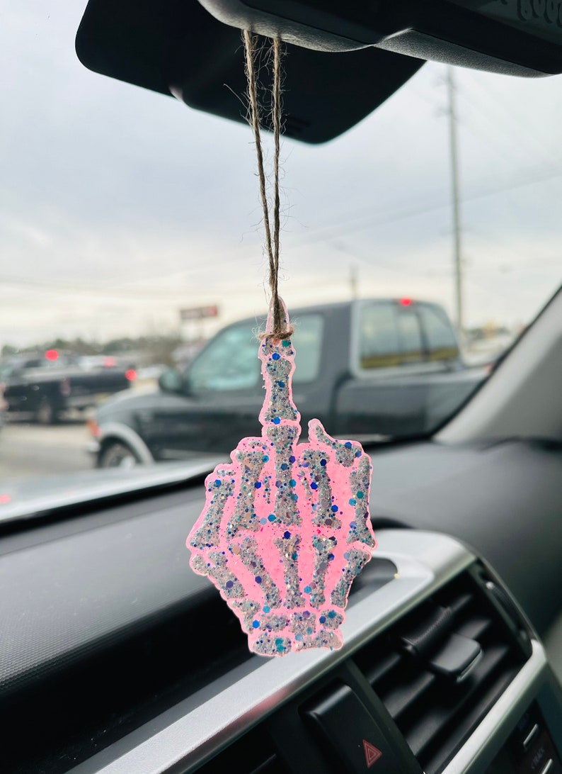 Middle Finger Skeleton Car Freshie // Cute Car Freshies - Etsy