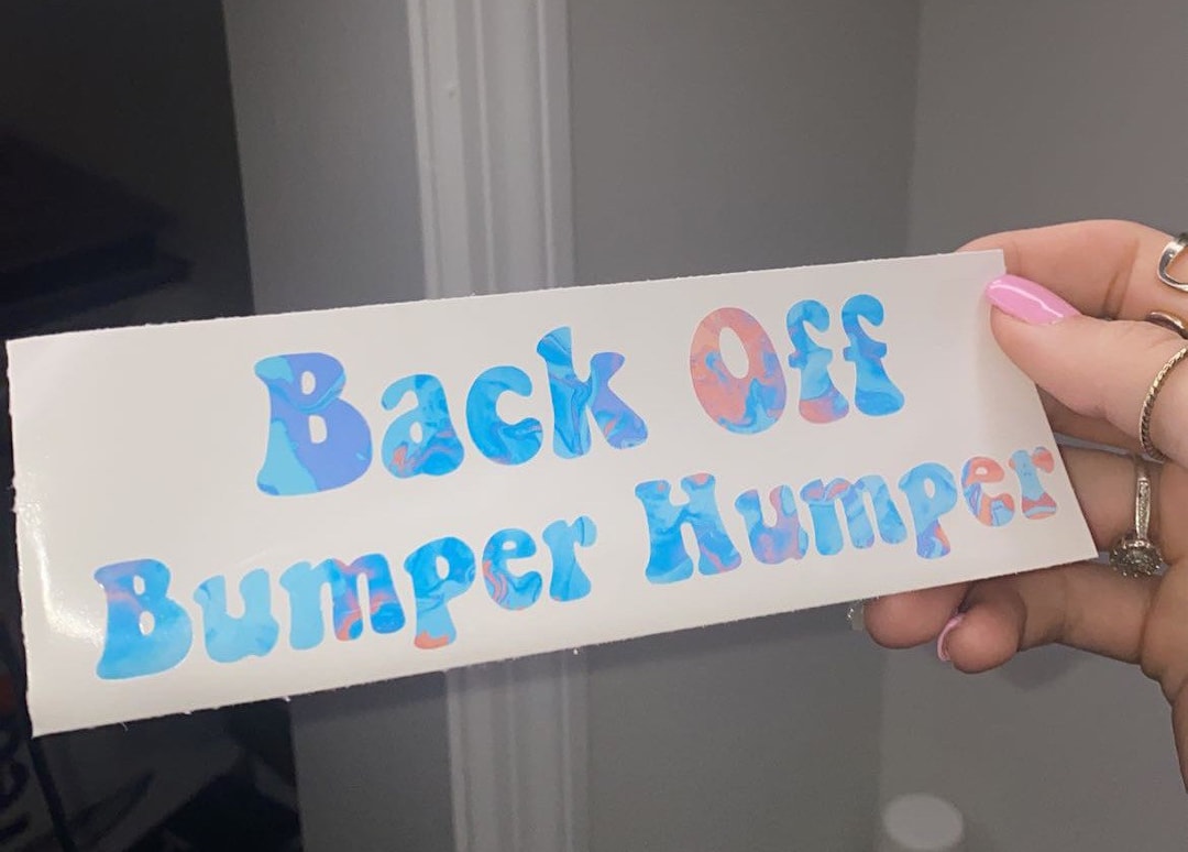 Back off Bumper Humper Cute Car Decal// Bumper Sticker - Etsy