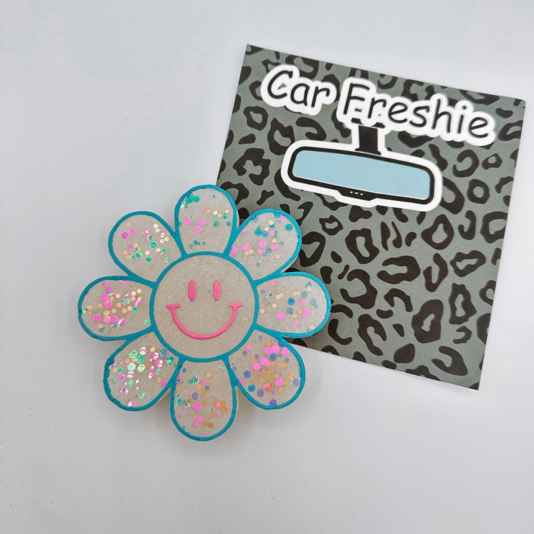Smiley Daisy Freshie, Smiley Face Car Freshie, Summer Car Freshie ...