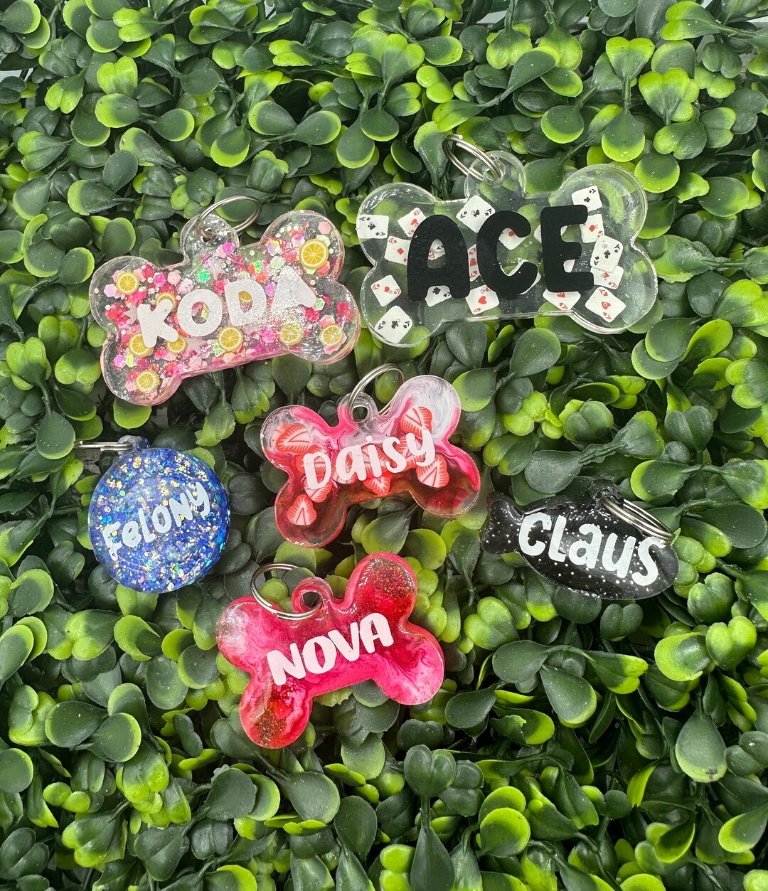 Custom Resin Dog Tags, Custom Resin Cat Tags, Custom ID Tags - Etsy