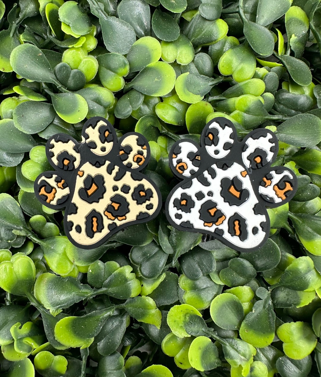 Cheetah Paw Print Silicone Focal Bead - Etsy