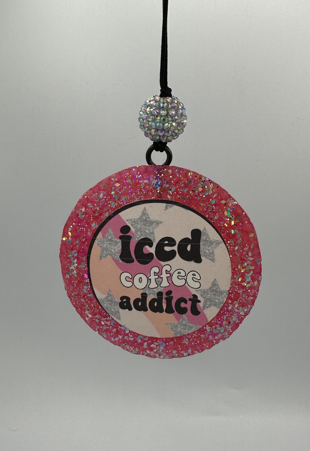 Iced Coffee Addict Car Freshie, Cardstock Freshie, Round Freshie, Girly ...