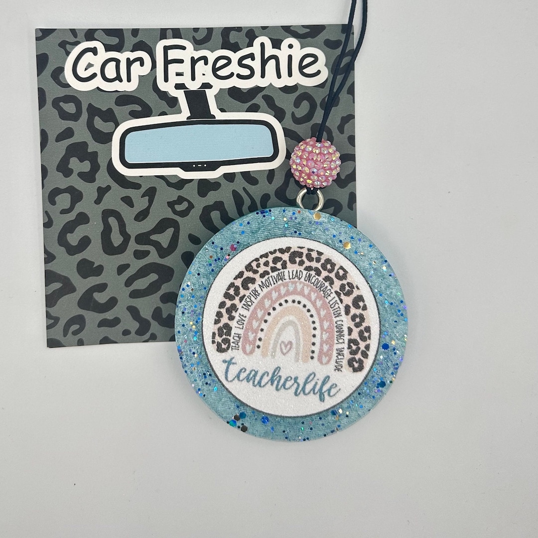 Teacher Rainbow Cardstock Car Freshie, Teacher Car Freshie, Car Freshie ...