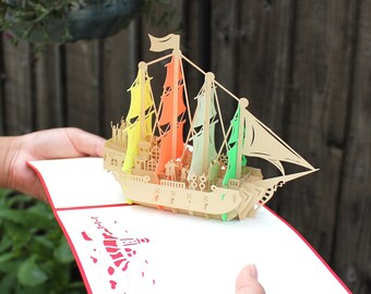 Boat Pop up Card - Etsy