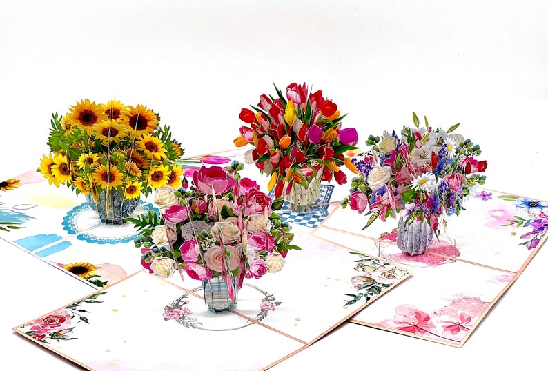 Garden Pop up Card 3d Sunflower Card Piano Card Pop up - Etsy