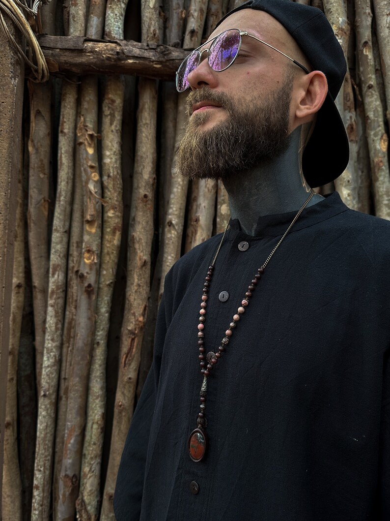 Hemp Kimono Men, Handmade Button up Robe Man, Summer Jacket Long ...