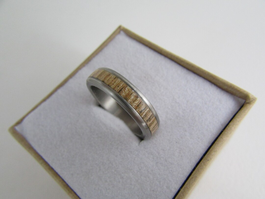 Ash Wood Ring With Titanium Core - Etsy