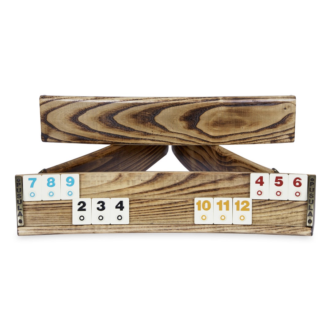 Wooden Oval Rummikub Game Set - Natural Wooden Rummy Game Board ...