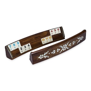 Exclusive Wooden Oval Rummikub Game Set - Anatolian Wooden Rummy Cues ...