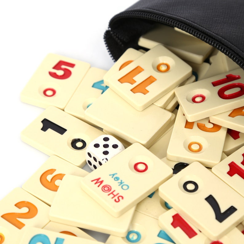 Thick Rummy Tiles: Melamine Rummikub Game With Carry Bag - Etsy