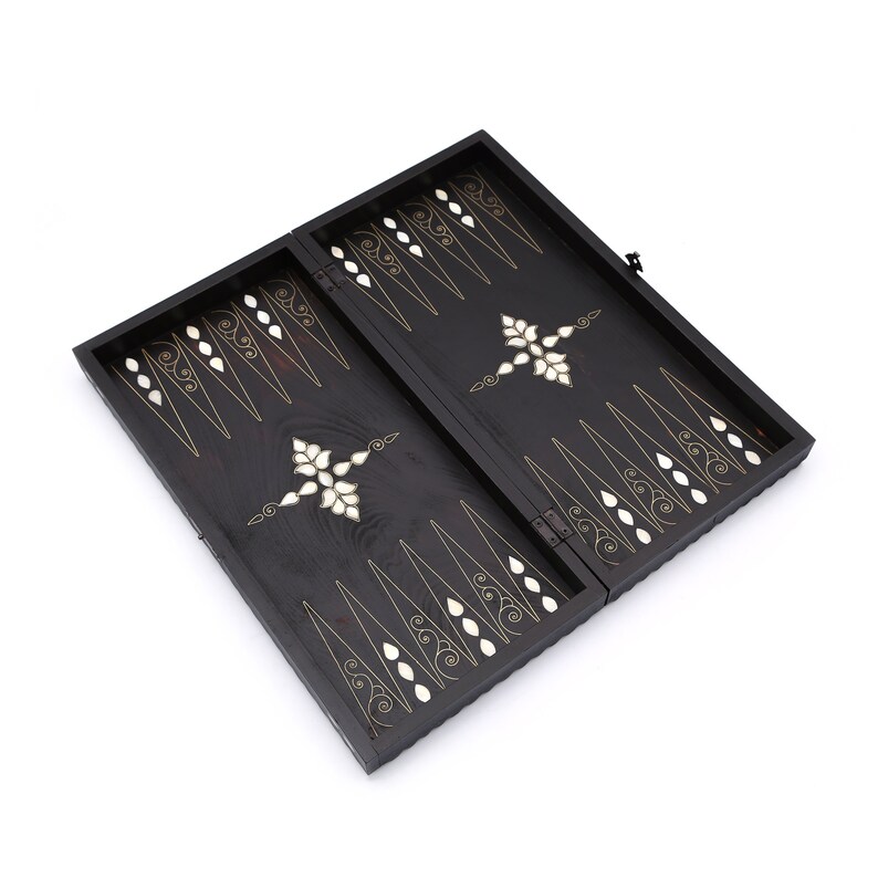 Safranbolu Backgammon Board White Mother of Pearl Inlaid Wooden ...