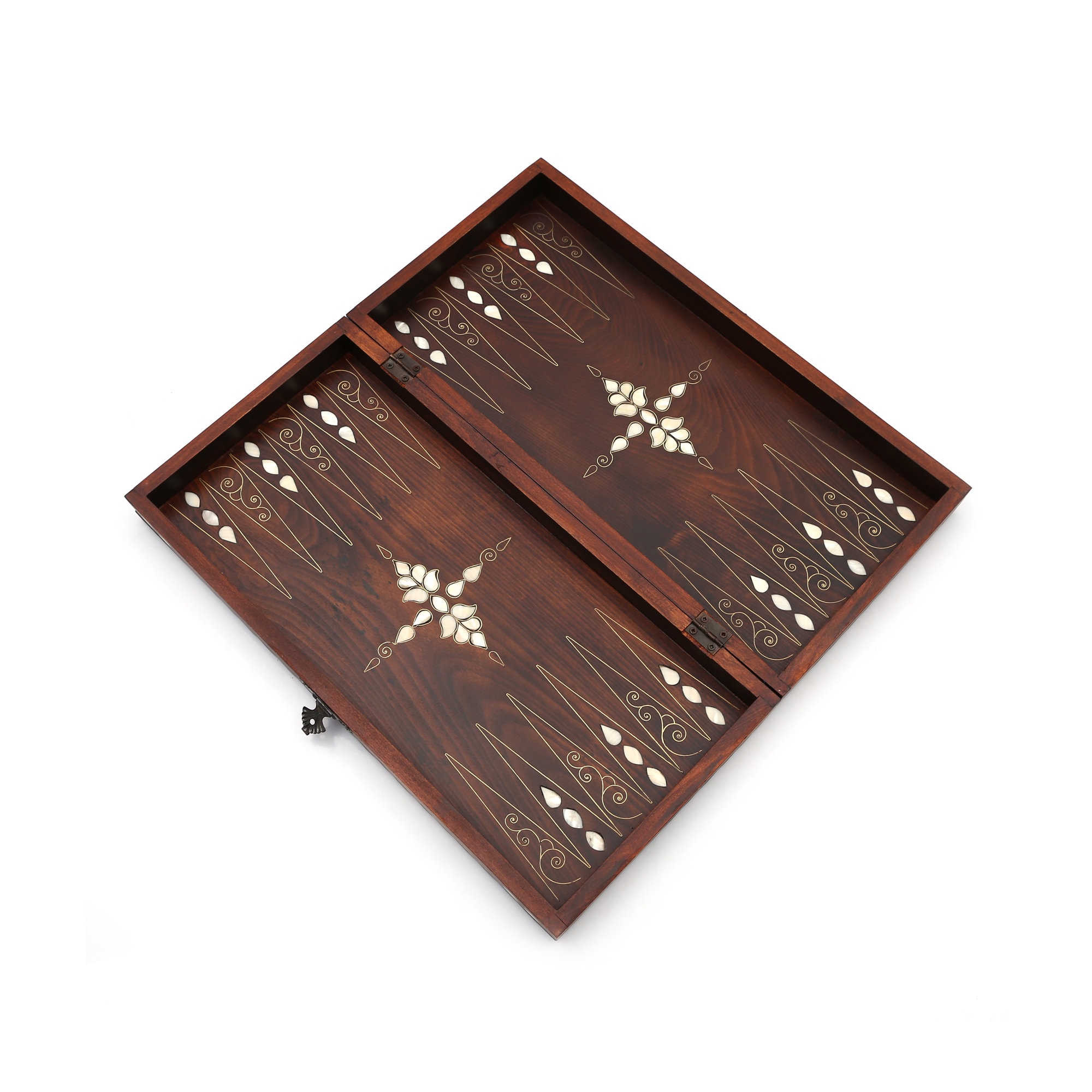 Wooden Handmade Backgammon Set White Mother of Pearl Inlaid | Etsy