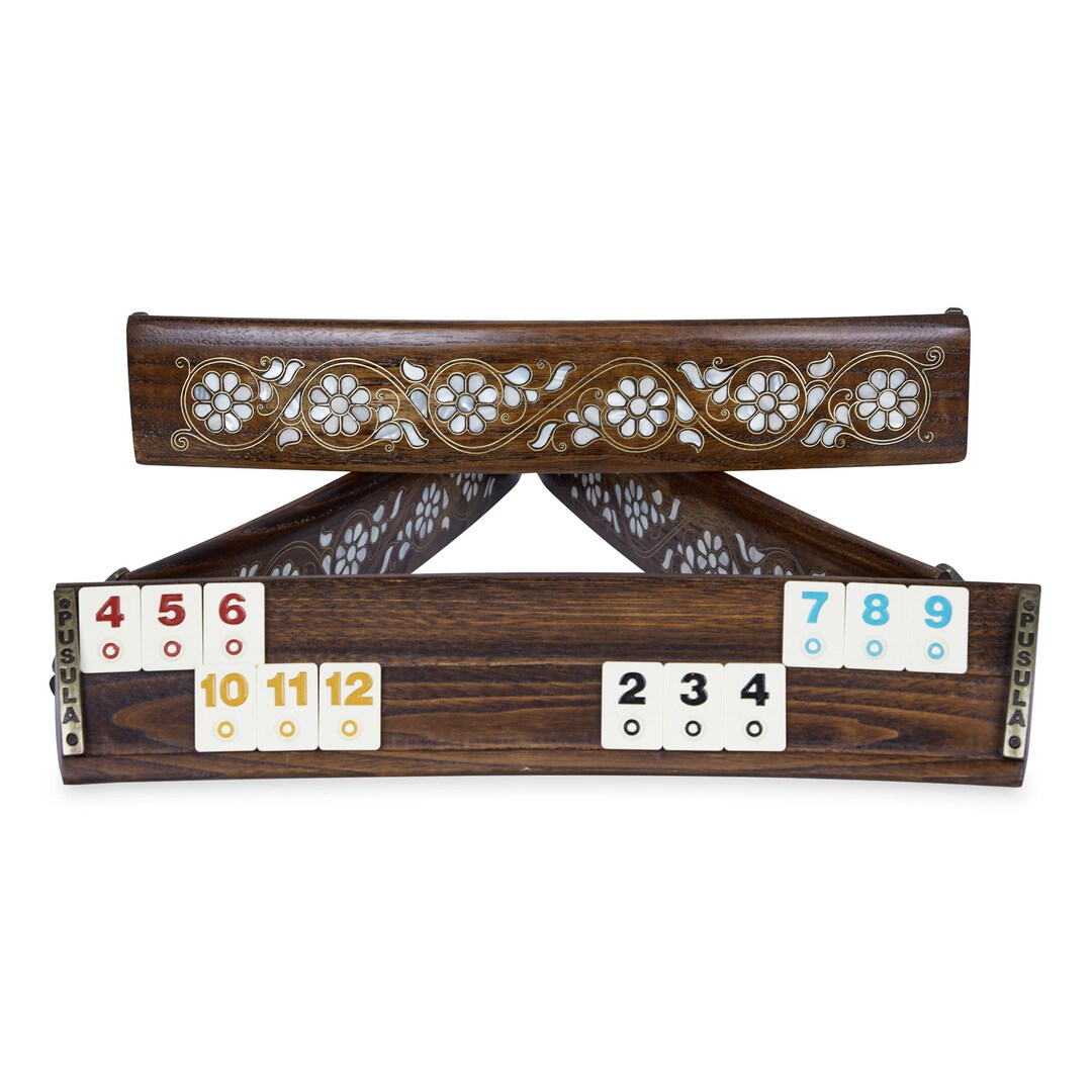 Wooden Rummy Cues, Handmade Oval Rummy Cube Board Game Set, Oval Shaped ...
